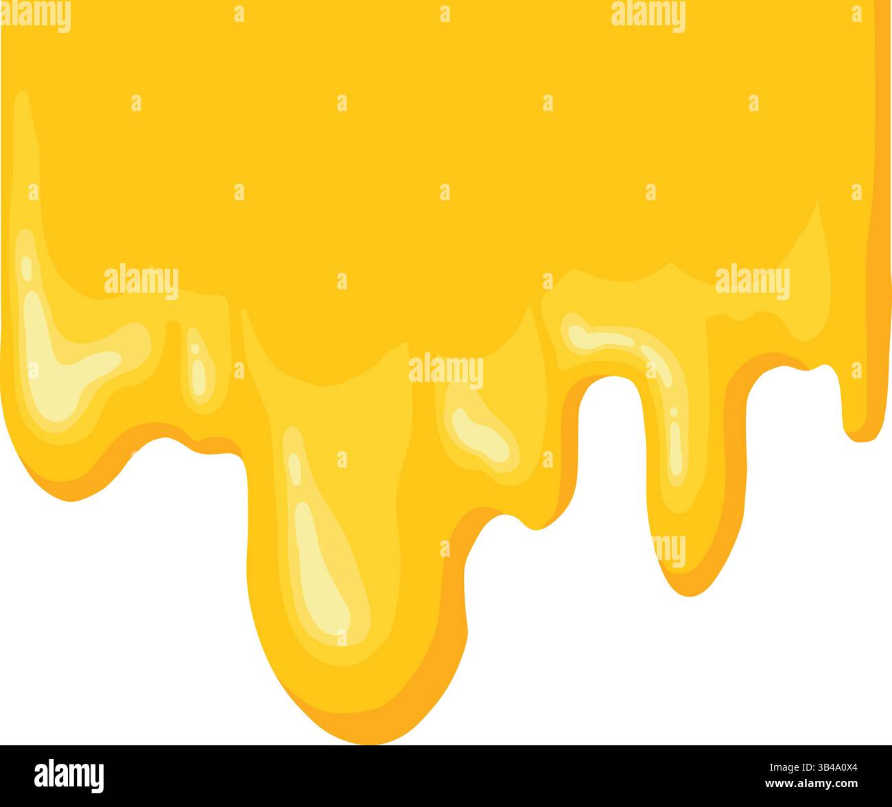 Cartoon honey dripping icon. Sticky sweet dripping spots, flowing sugar ...
