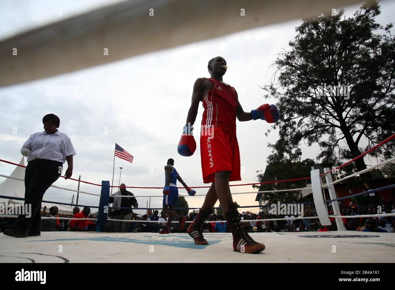 Jul 24, 2015 - Nairobi, Kenya - Boxers in a ring as they participated ...