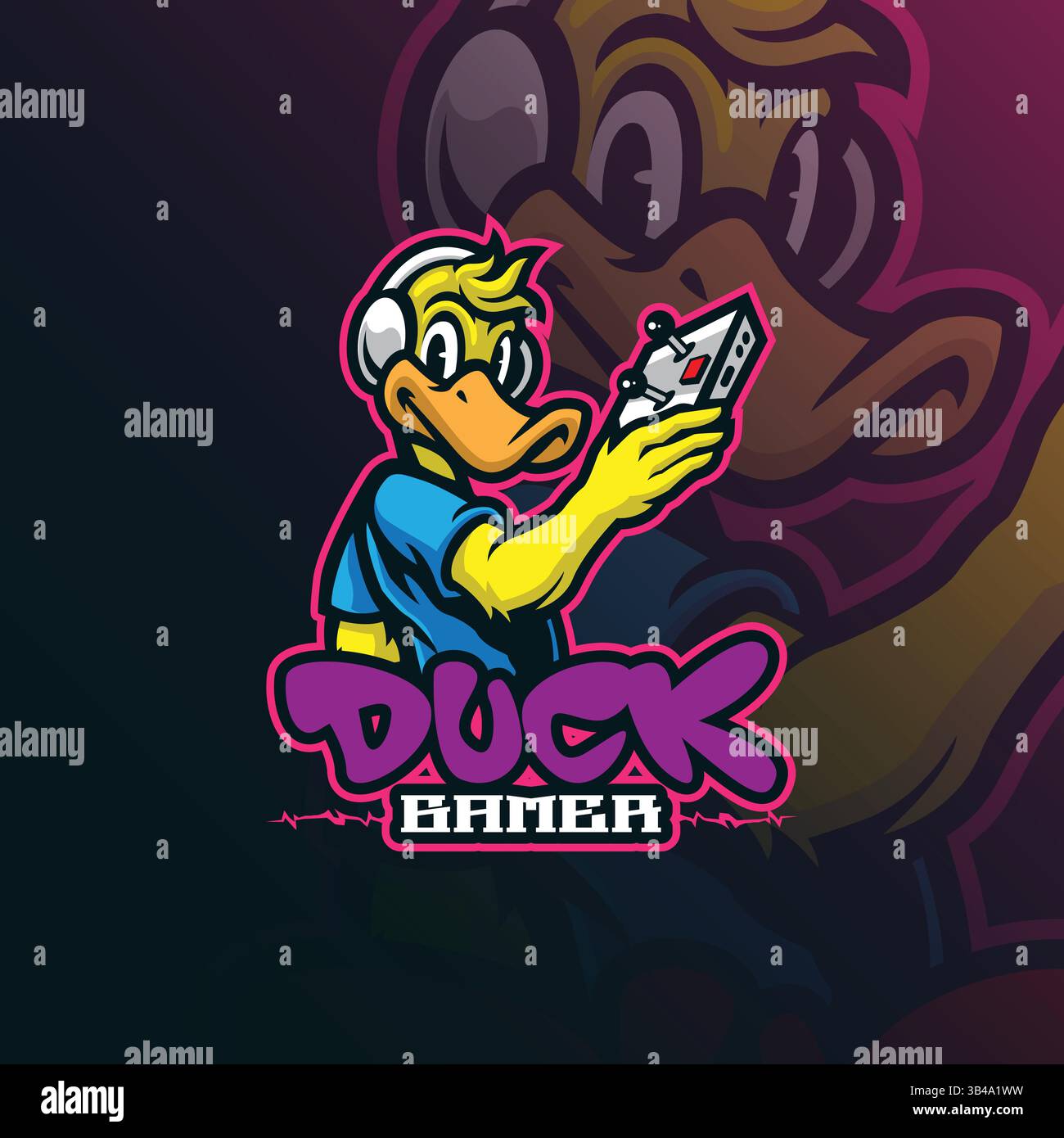 Gamer mascot logo design vector with modern illustration concept style ...