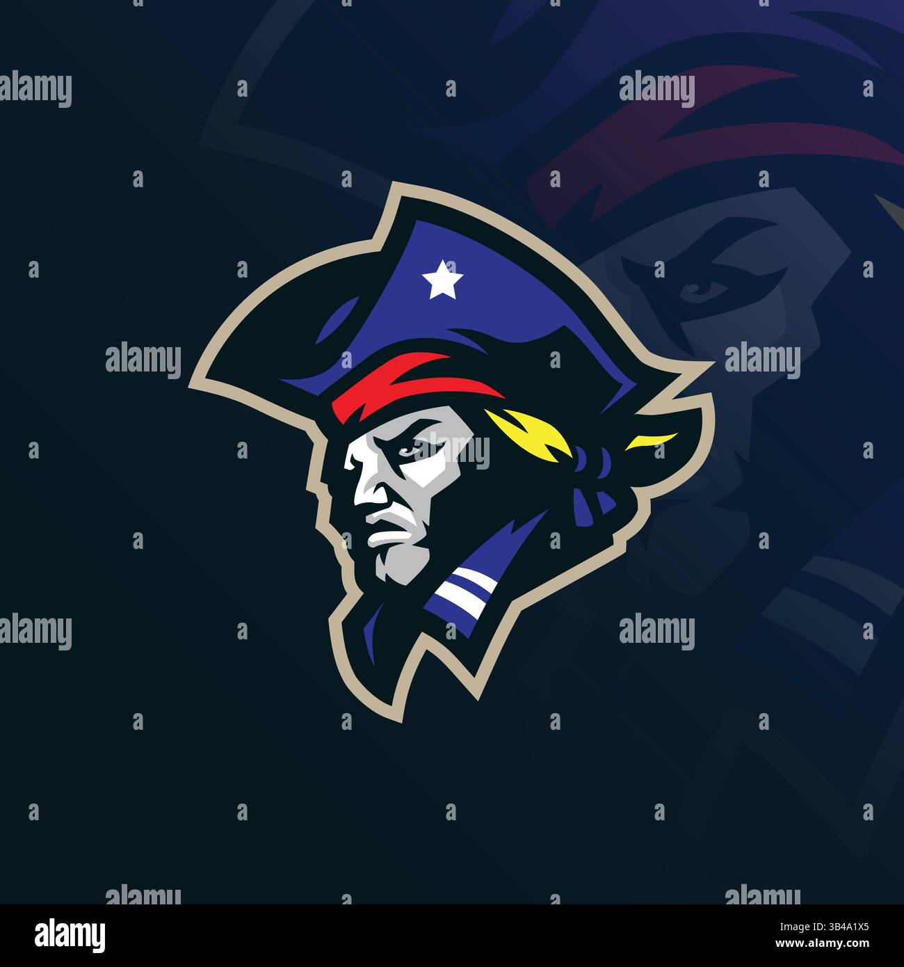 Patriot mascot logo design vector with modern illustration concept ...