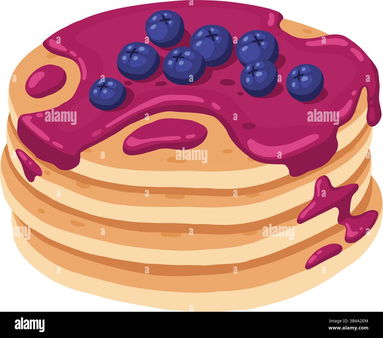 Sweet dessert pancake banana Stock Vector Images - Alamy