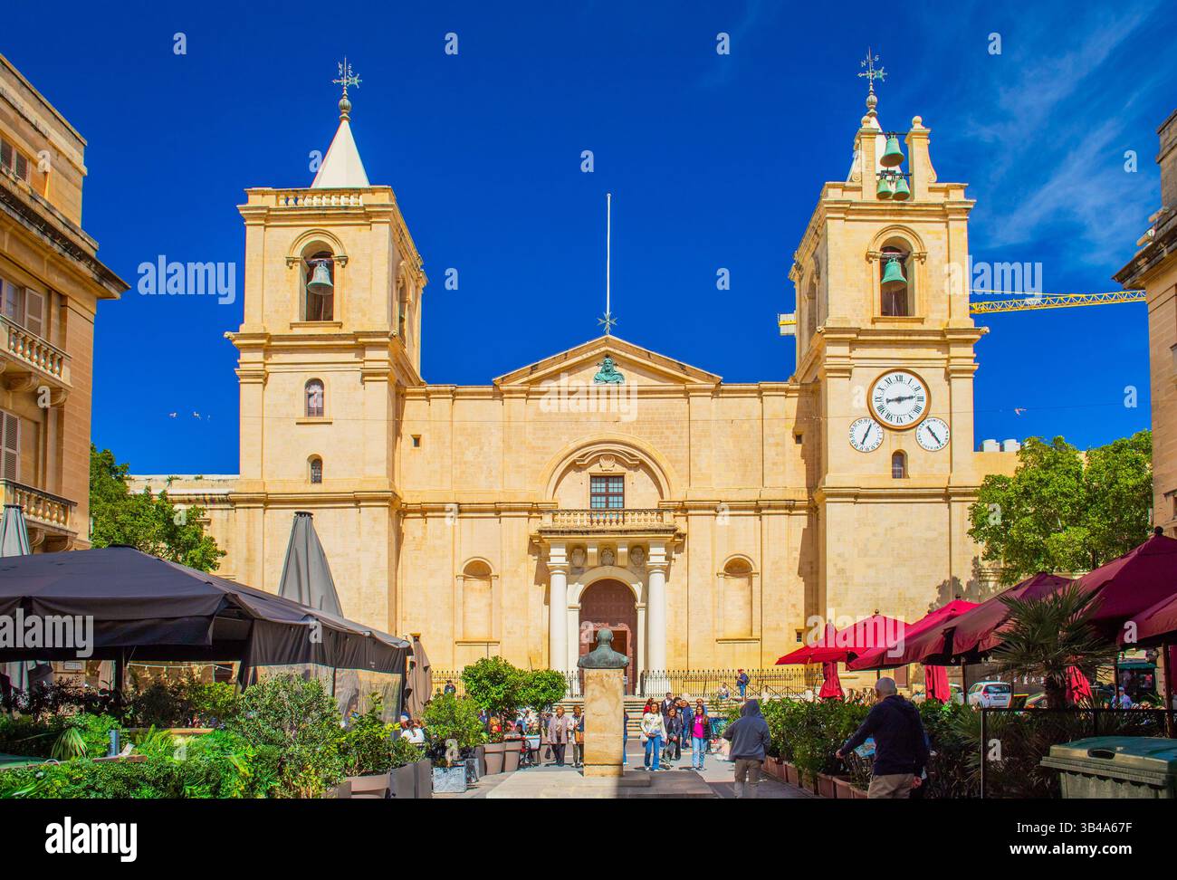 View of St John's Co-Cathedral, dedicated to Saint John the Baptist ...