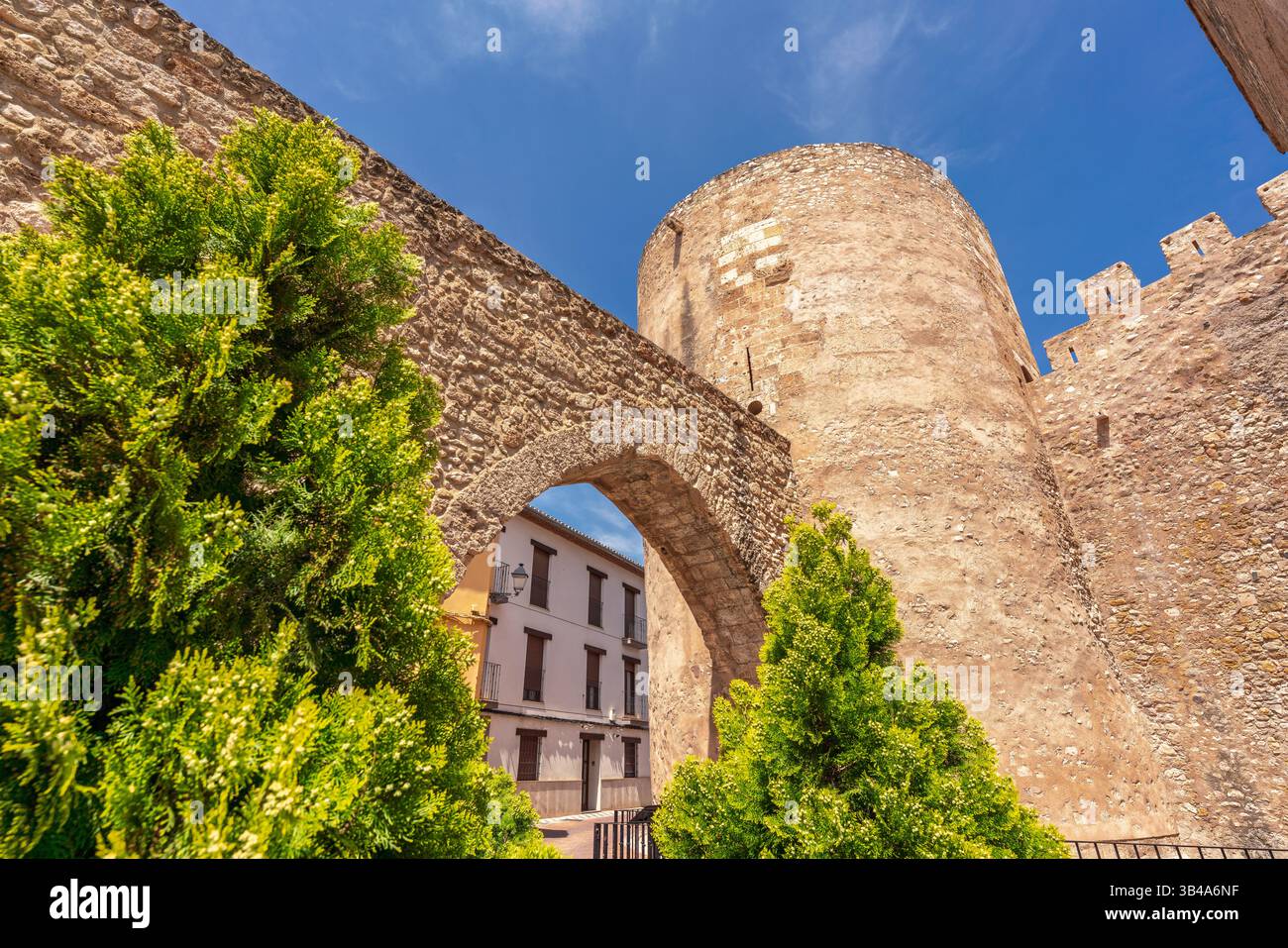 The Executioner’s Tower stands beside a historic stone arch in the old ...