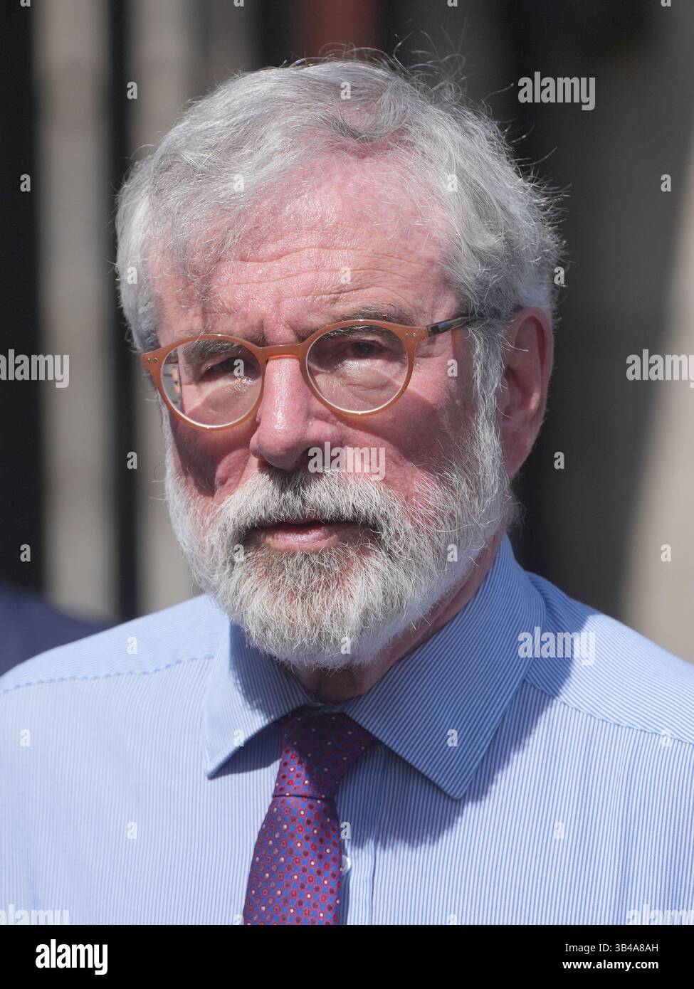 Former Sinn Fein president Gerry Adams outside the High Court in Dublin ...