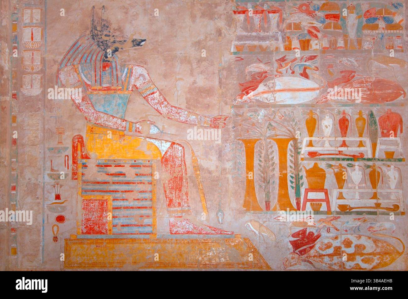 April 7, 2013 - Egypt - The frescoes on the walls of the temple ...