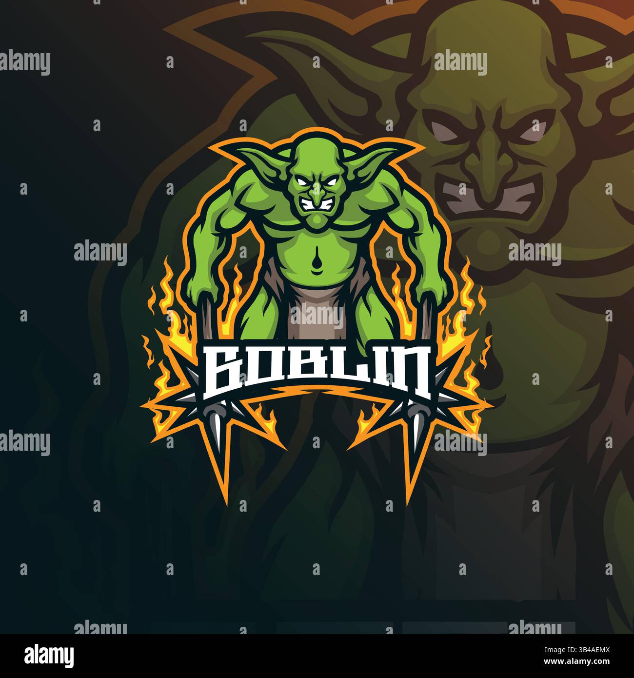 Goblin mascot logo design vector with modern illustration concept style ...