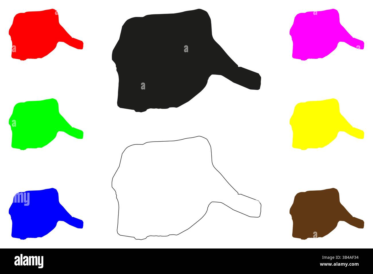 Nagda city (Republic of India, State of Madhya Pradesh) map vector ...