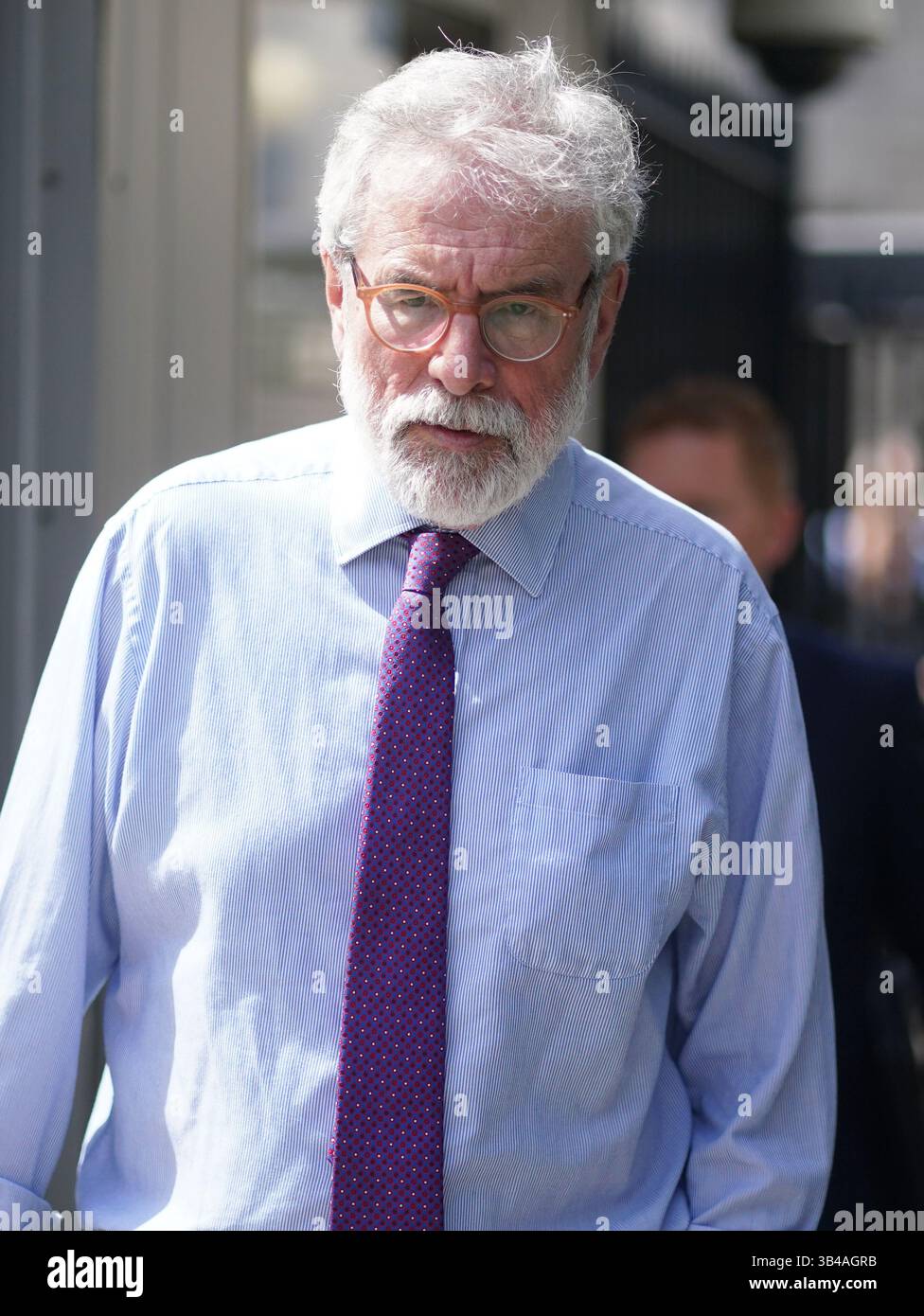 Former Sinn Fein president Gerry Adams outside the High Court in Dublin ...