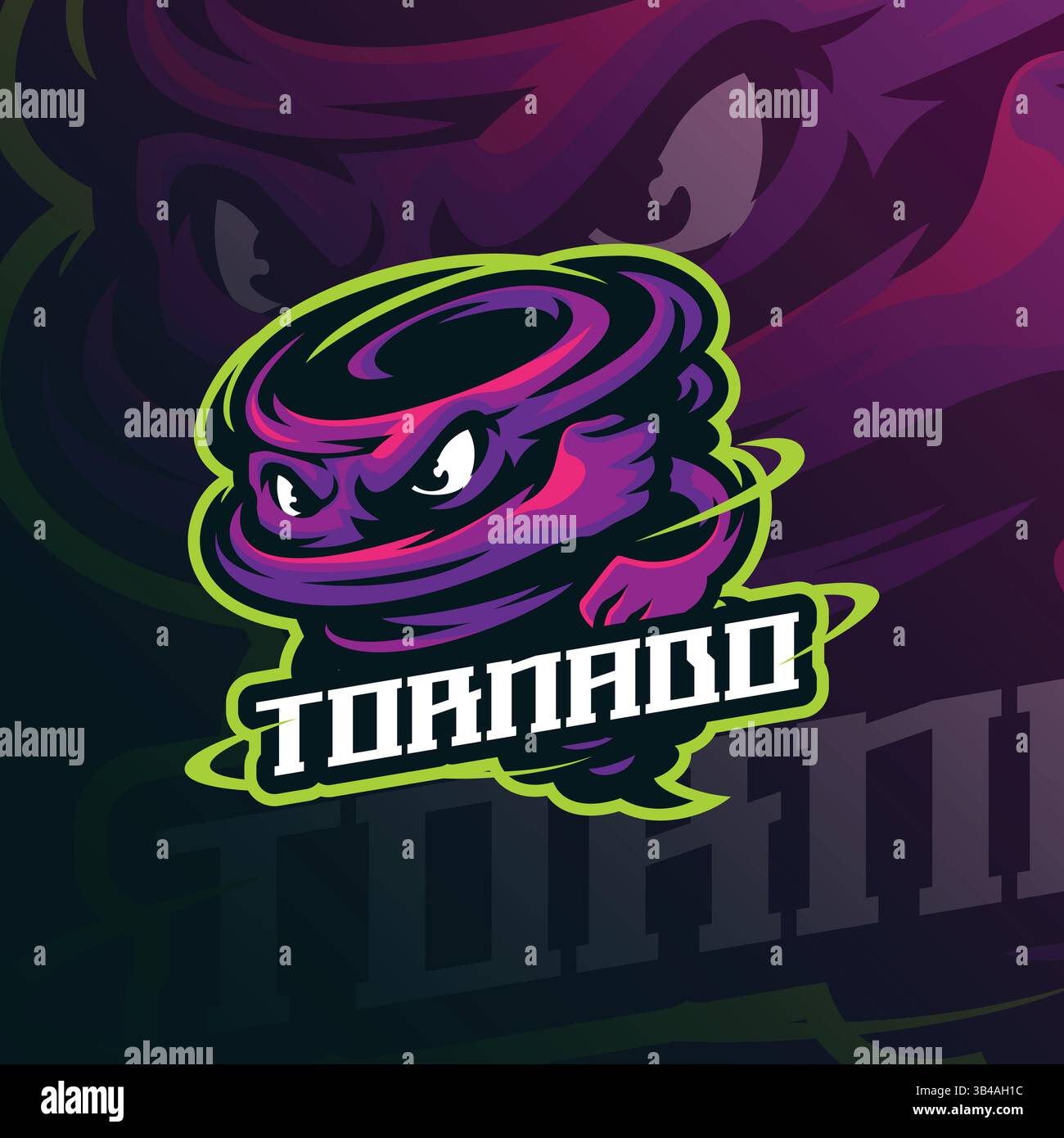 Tornado mascot logo design vector with modern illustration concept ...