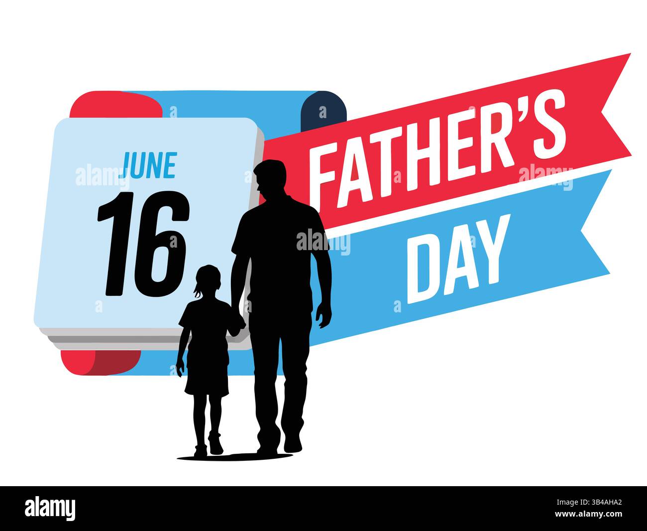 Father’s Day with Father and Son Silhouette – June 16th Art. Calendar ...