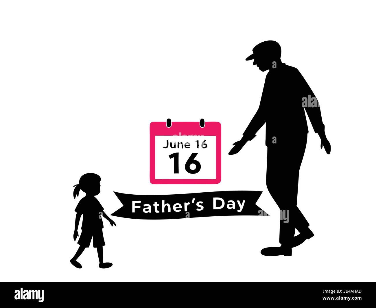 Father’s Day Silhouette vector Stock Vector Image & Art - Alamy