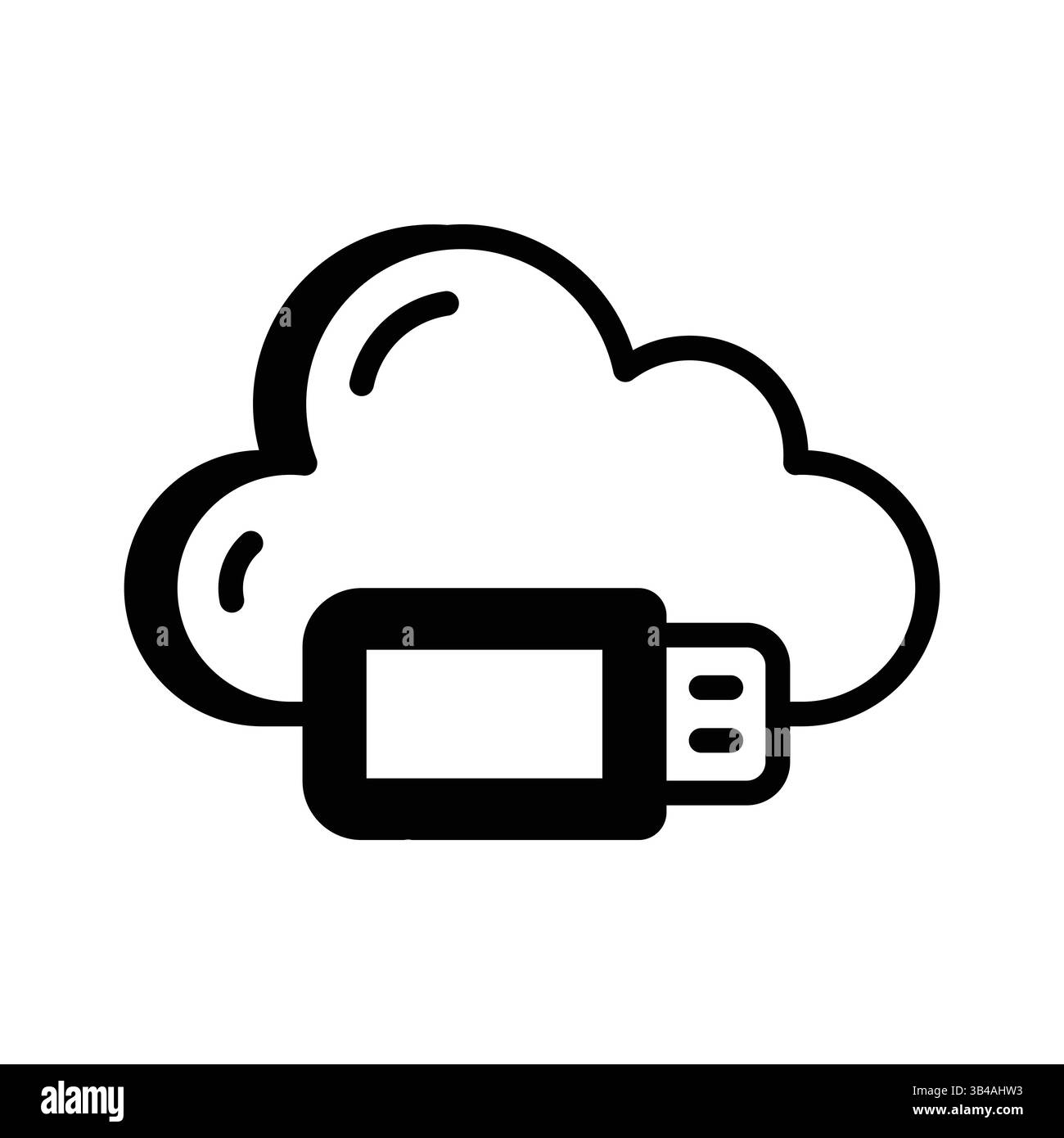 An icon of cloud usb in trendy style, ready to use and download Stock ...