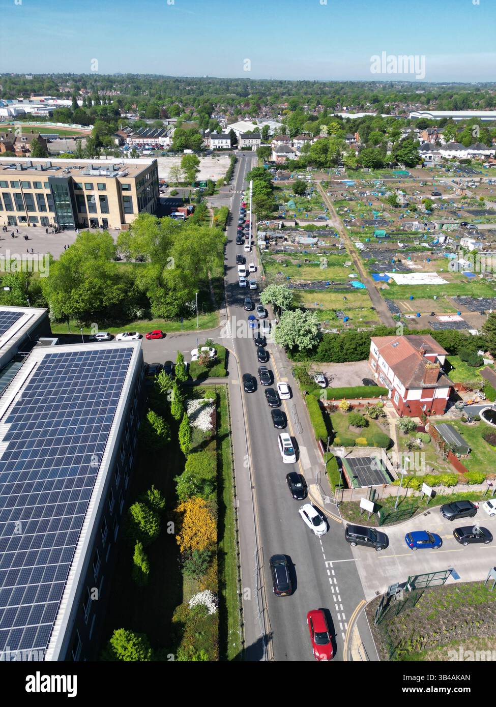 Residents in Perry Barr queue to access a household recycling centre ...