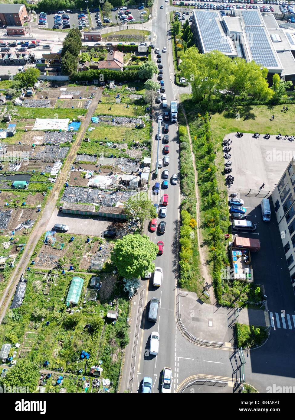 Residents in Perry Barr queue to access a household recycling centre ...