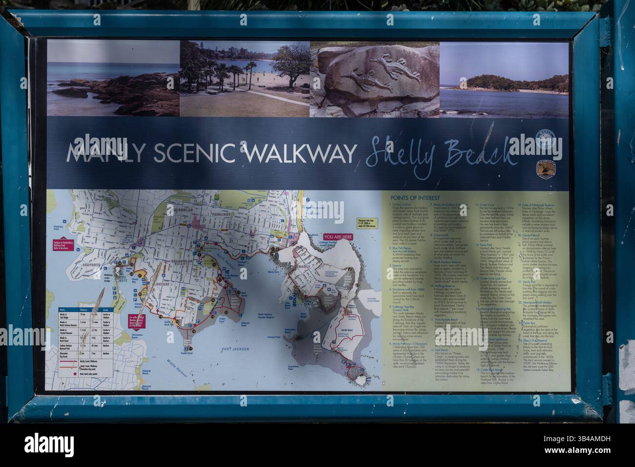 Map of Manly Scenic Walkway, Shelly Beach, Sydney, New South Wales ...