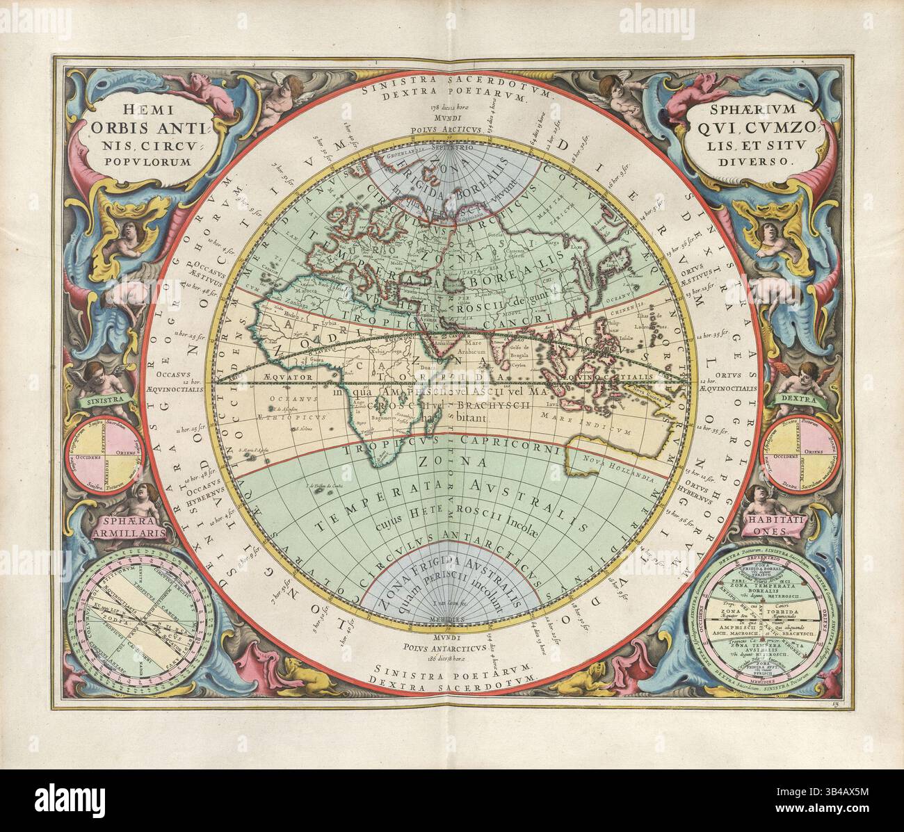 Andreas Cellarius - celestial map Stock Photo - Alamy