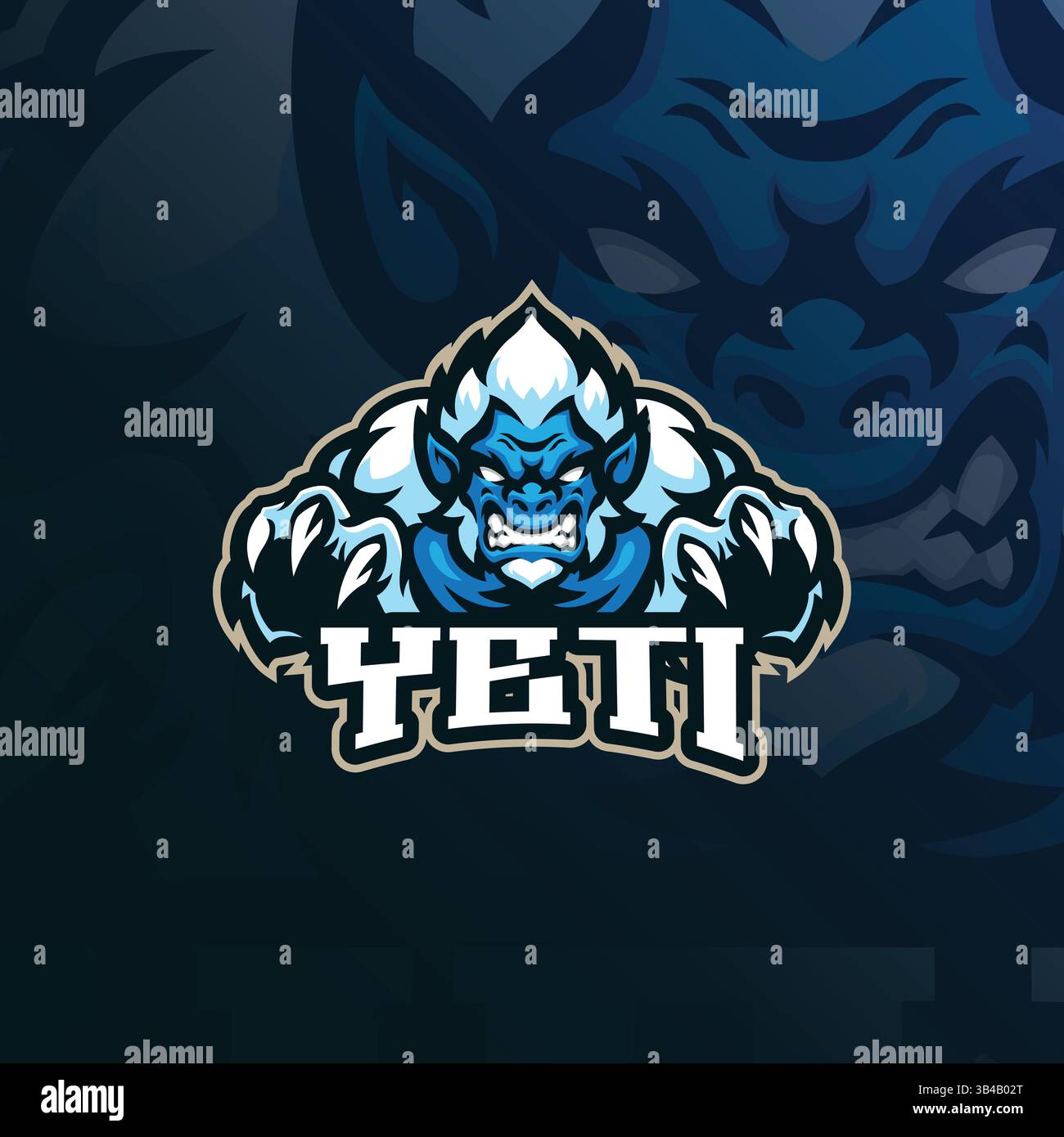 Yeti mascot logo design vector with modern illustration concept style ...