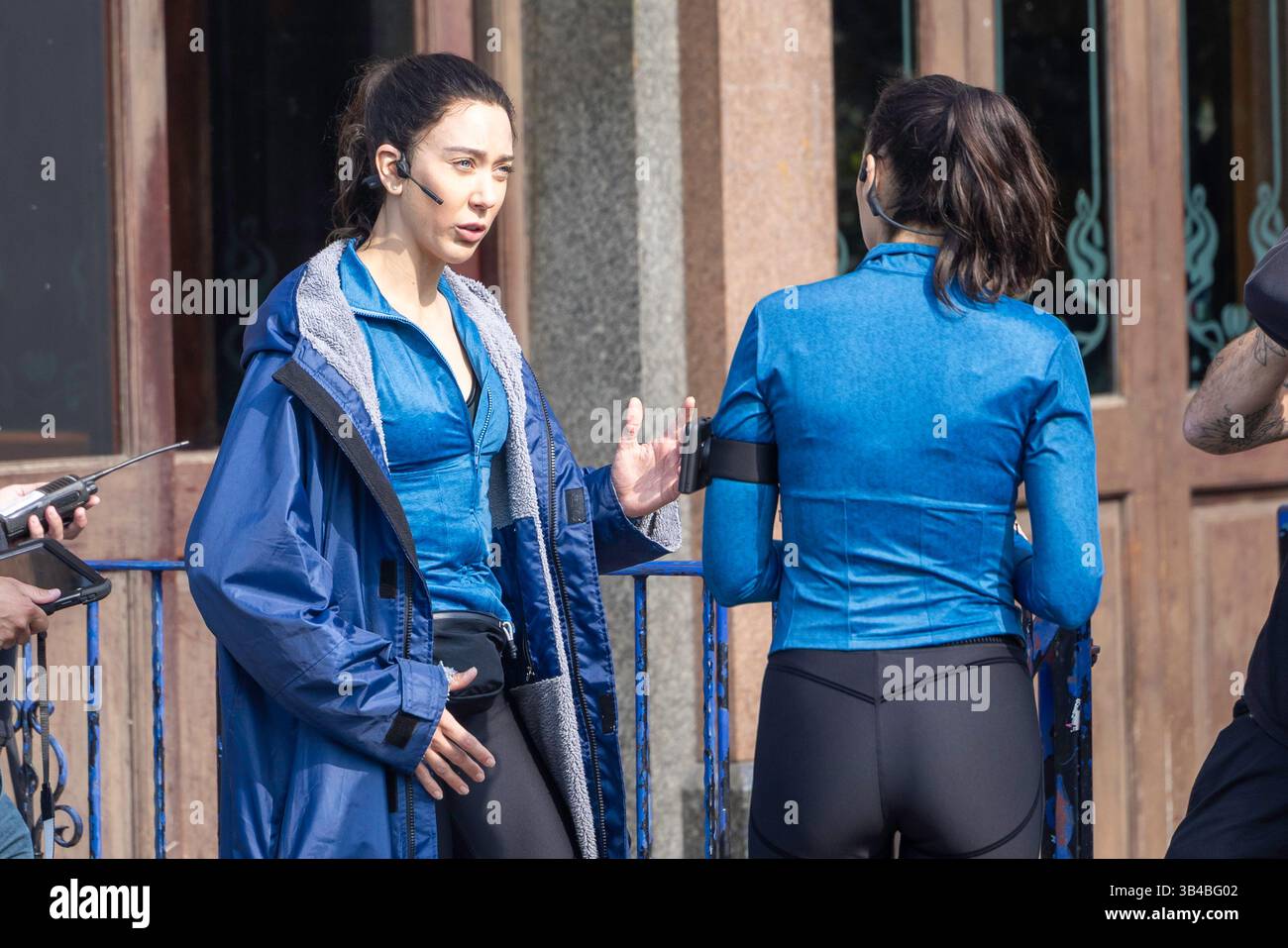 Gal Gadot filming a scene for 'The Runner' in Camden, London, wearing a ...
