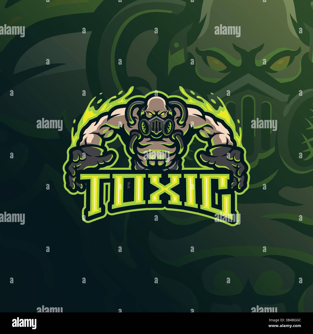 Toxic mascot logo design vector with modern illustration concept style ...
