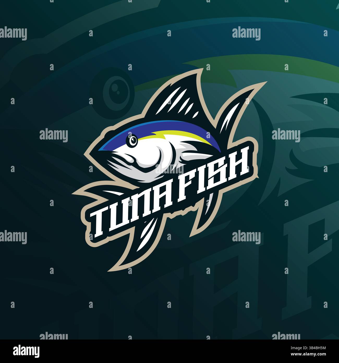 Tuna mascot logo design vector with modern illustration concept style ...