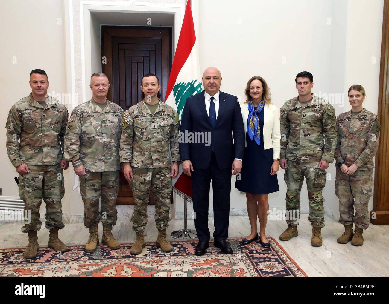 Lebanese President Joseph Aoun receives the Chairman of the Cessation ...