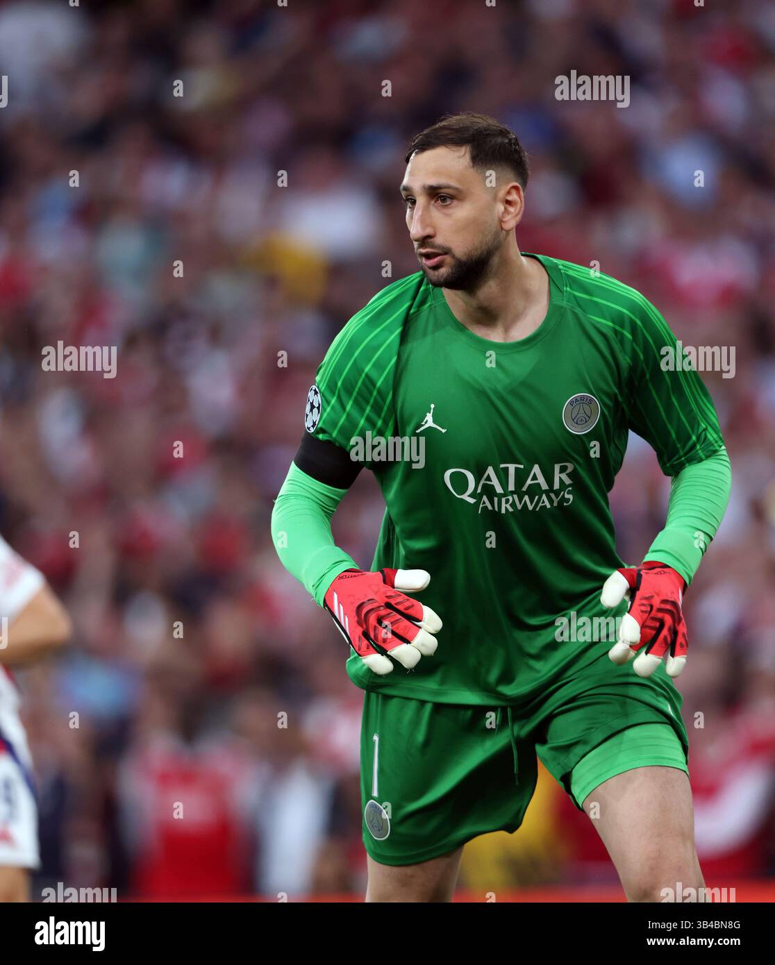 London, UK. 29th Apr, 2025. Gianluigi Donnarumma (PSG) at the Arsenal v ...