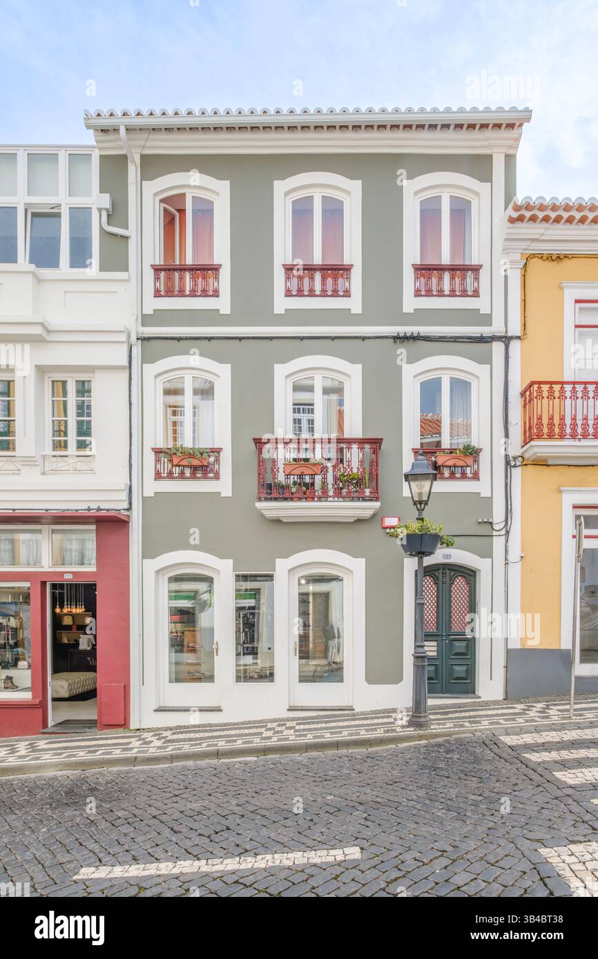 Terceira, Azores, Portugal - 02-18-2025: Traditional architecture of ...