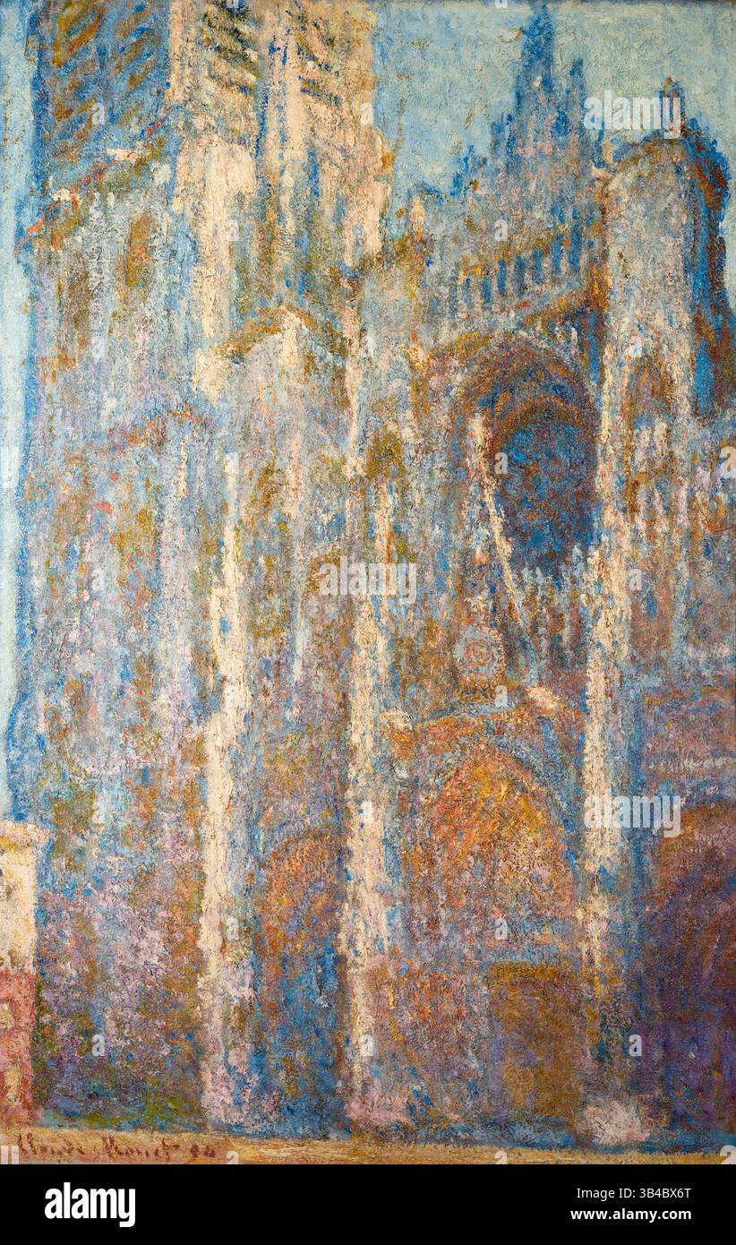 Claude Monet, Rouen Cathedral at Noon (Portal and Tower d'Albane ...