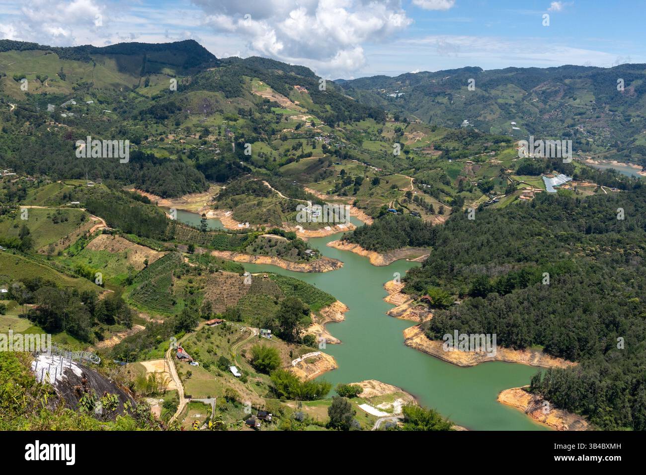 View of the Guatape-Penol Reservoir from the Piedra del Peñon, near ...
