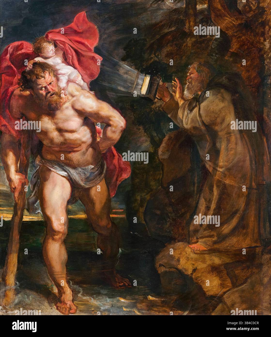 Peter Paul Rubens, St Christopher, painting in oil on wood, 1612-1613 Stock Photo - Alamy