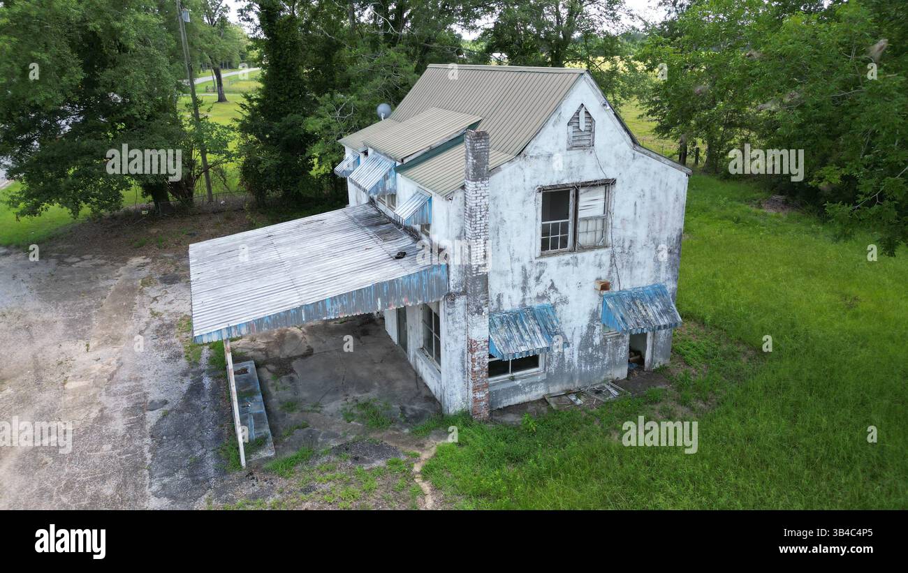 mom and pop gas station and living quarters 1940s Enterprise, Mississippi USA on highway 11 just ...