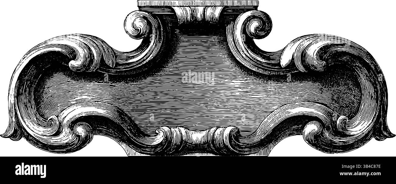 Vintage engraved decorative crest for artistic design and craft ...