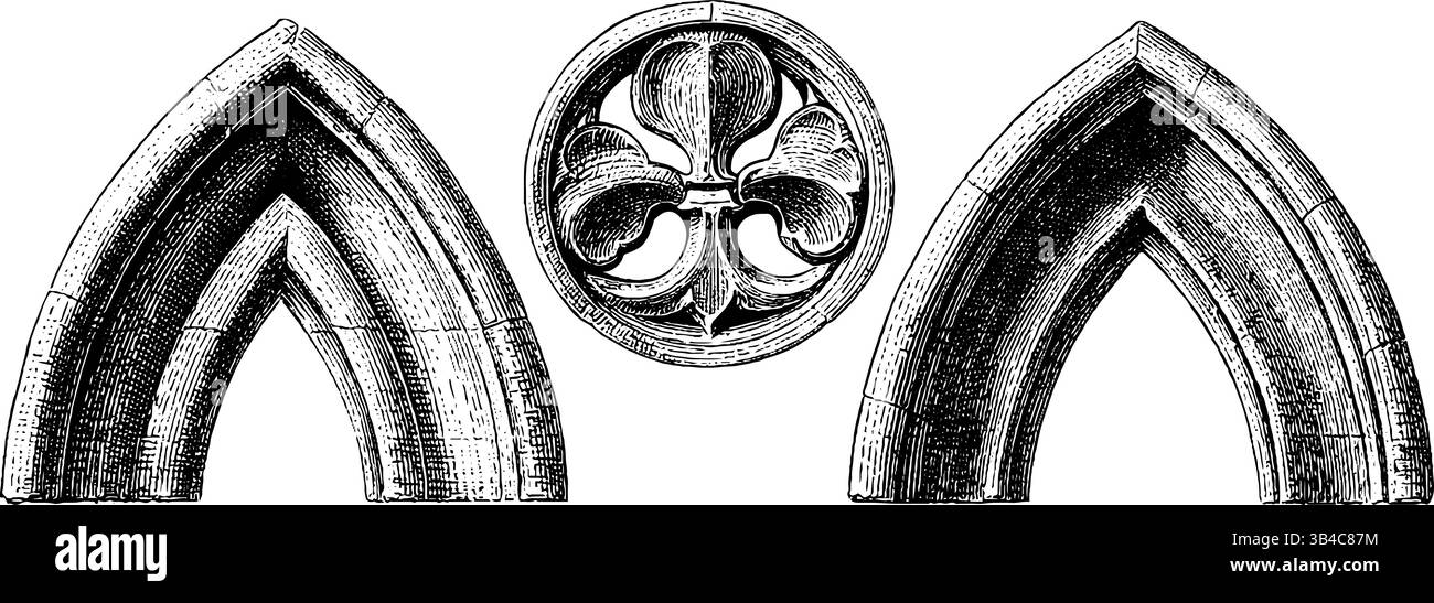 Trefoil carving Stock Vector Images - Alamy