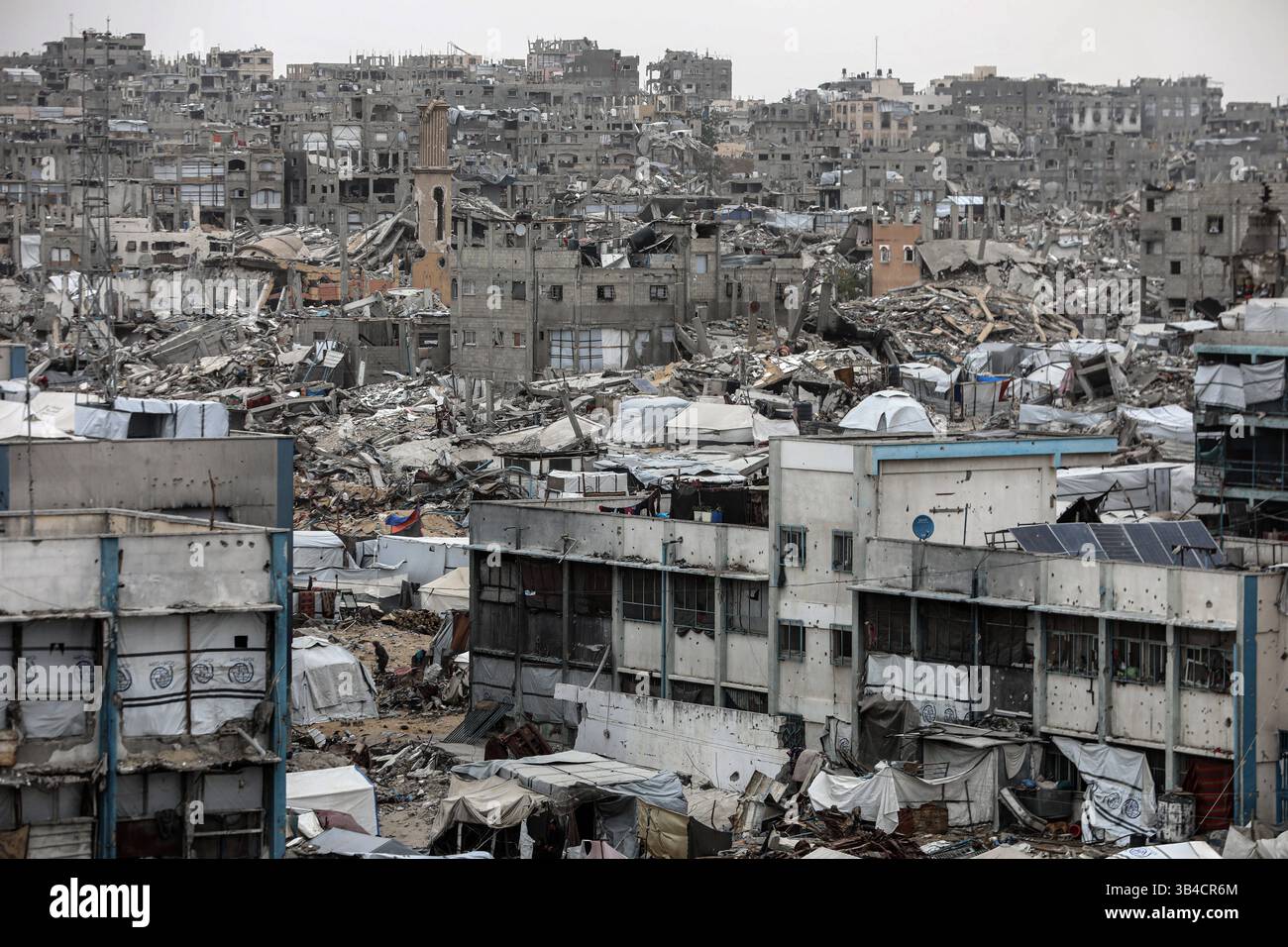 Palestinians, living in Jabalia refugee camp, try to maintain their ...