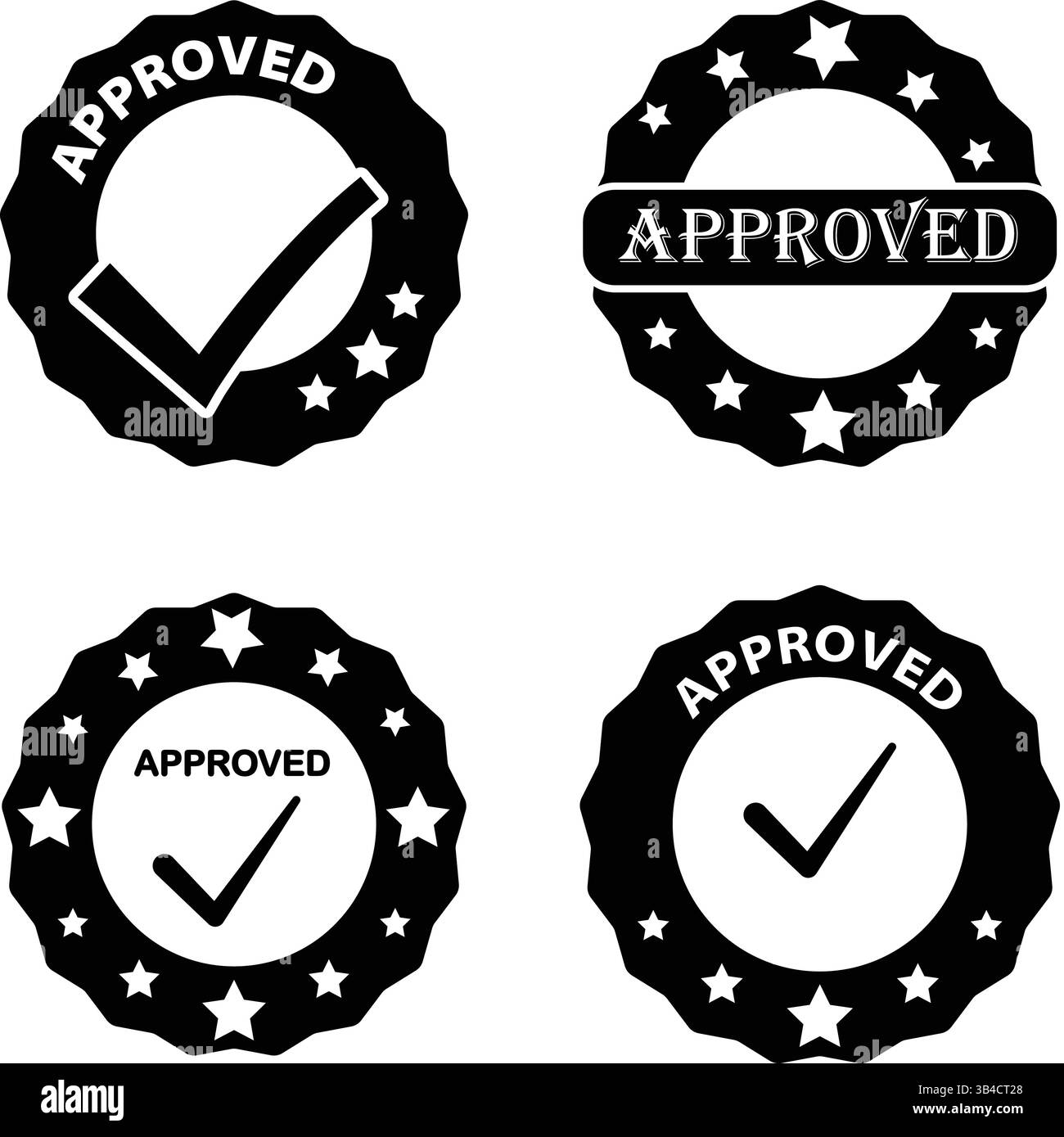 Colorful Approved Validation Seals Vector Set Stock Vector Image & Art - Alamy