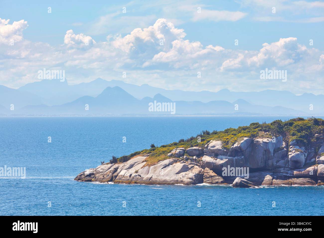 A detail of the Ilha Branca Island in Buzios, Rio de Janeiro state ...