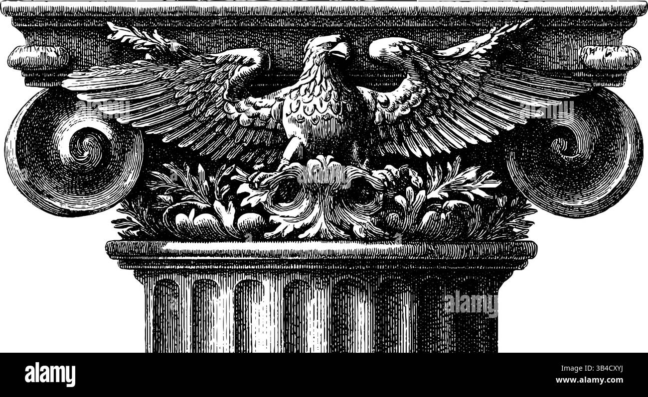 Intricate roman banner and eagle design for historical decor Stock ...