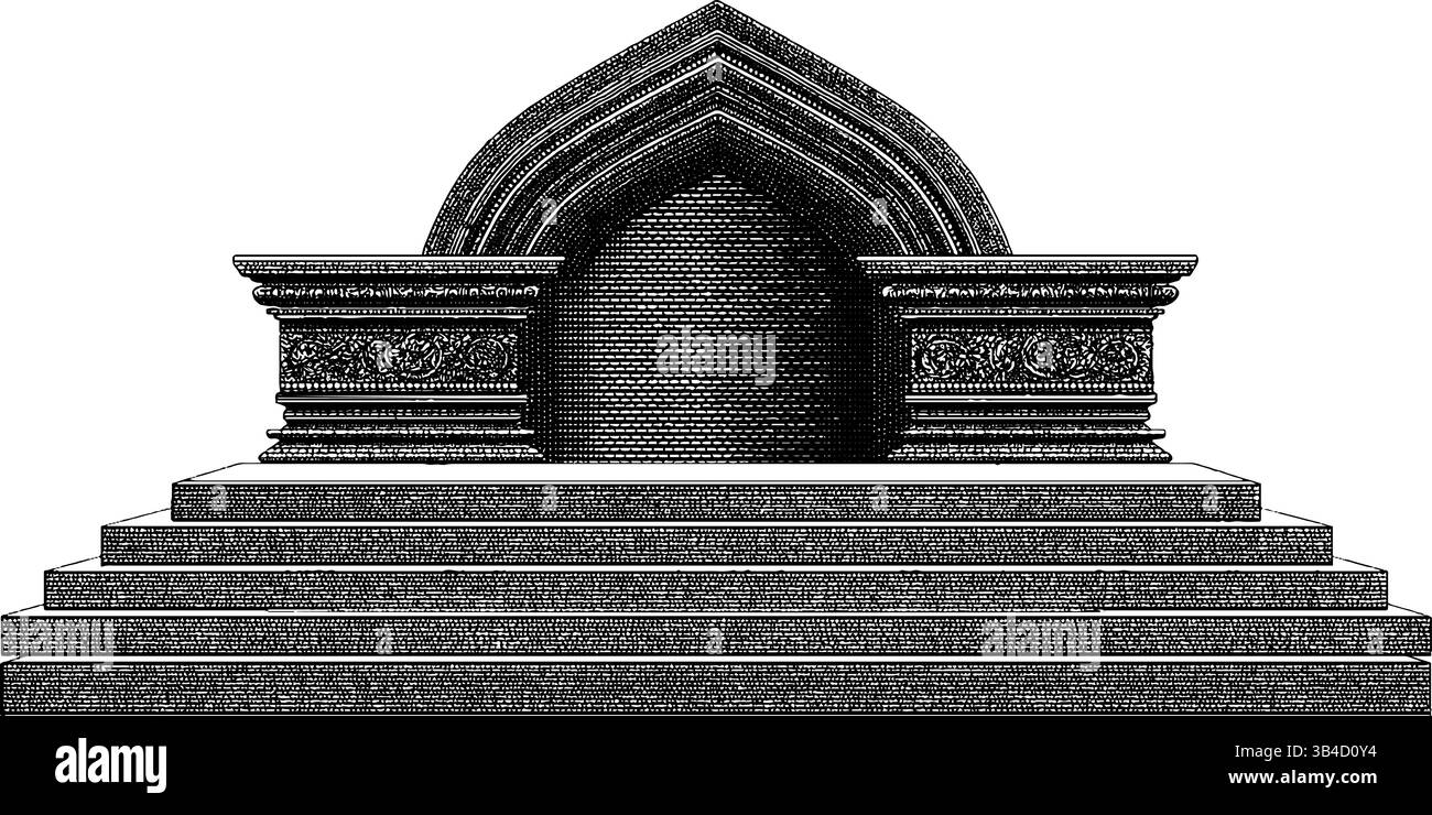 Stone arches historical architecture Stock Vector Images - Alamy