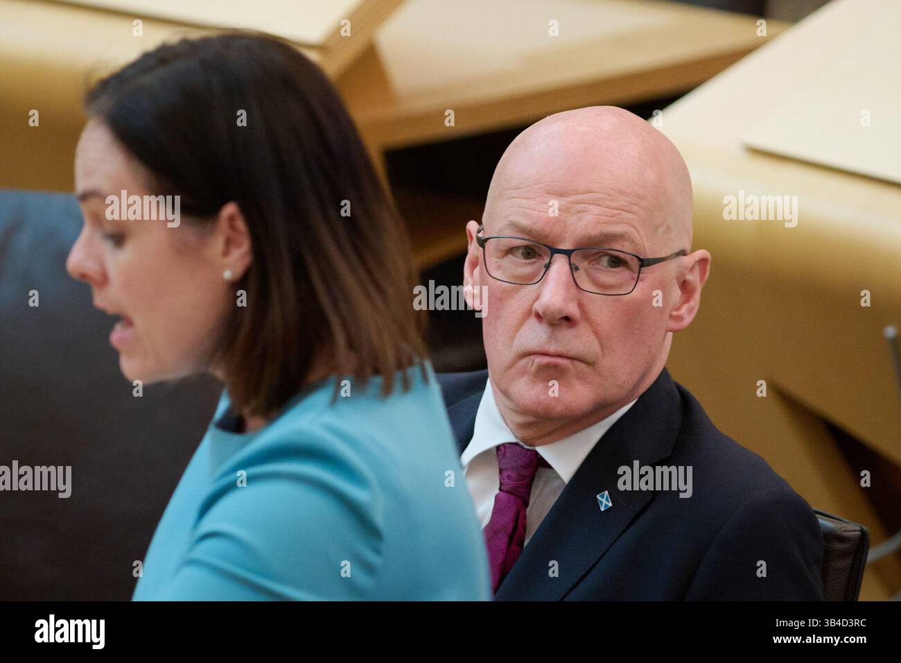 Edinburgh Scotland, UK 30 April 2025. First Minister John Swinney and ...