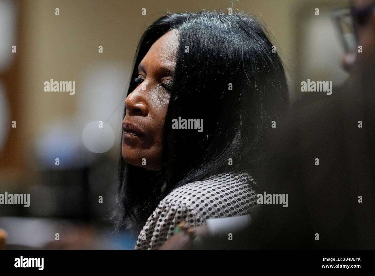 RowVaughn Wells, mother of Tyre Nichols, listens during the trial of ...