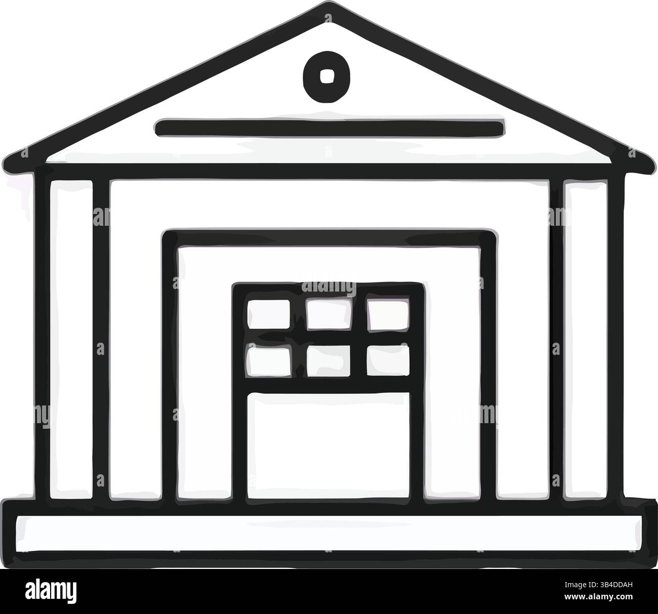 Stylized Icon of a Warehouse with Boxes and Location Pin Representing ...