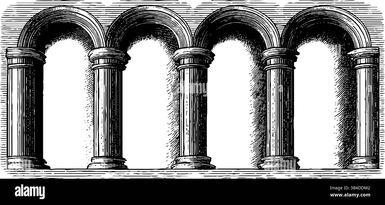 The arcade columns Cut Out Stock Images & Pictures - Alamy