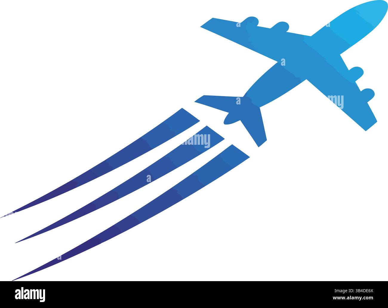 Airplane with contrails Stock Vector Images - Alamy