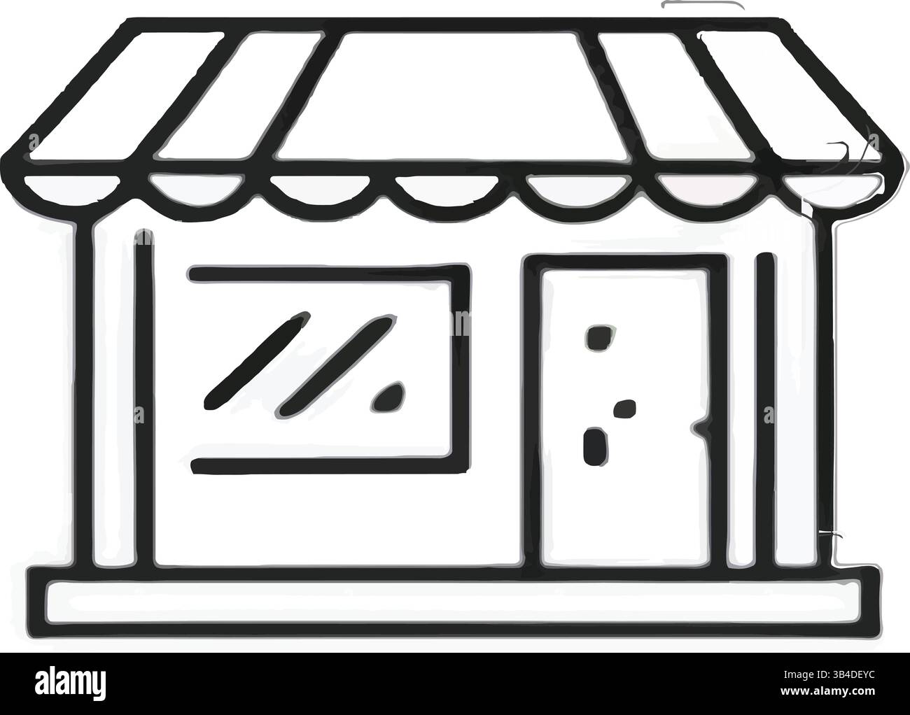 Minimalist Bakery Shop Line Art Illustration Stock Vector Image & Art ...