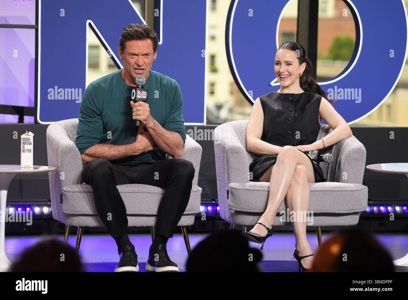 New York, USA. 30th Apr, 2025. Hugh Jackman and Rachel Brosnahan on ...