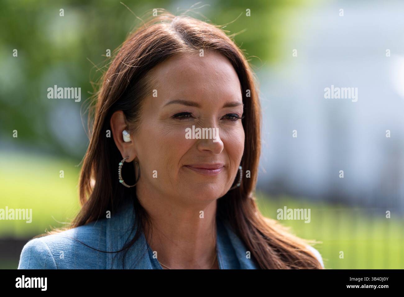 Agriculture Secretary Brooke Rollins prepares to do a television ...