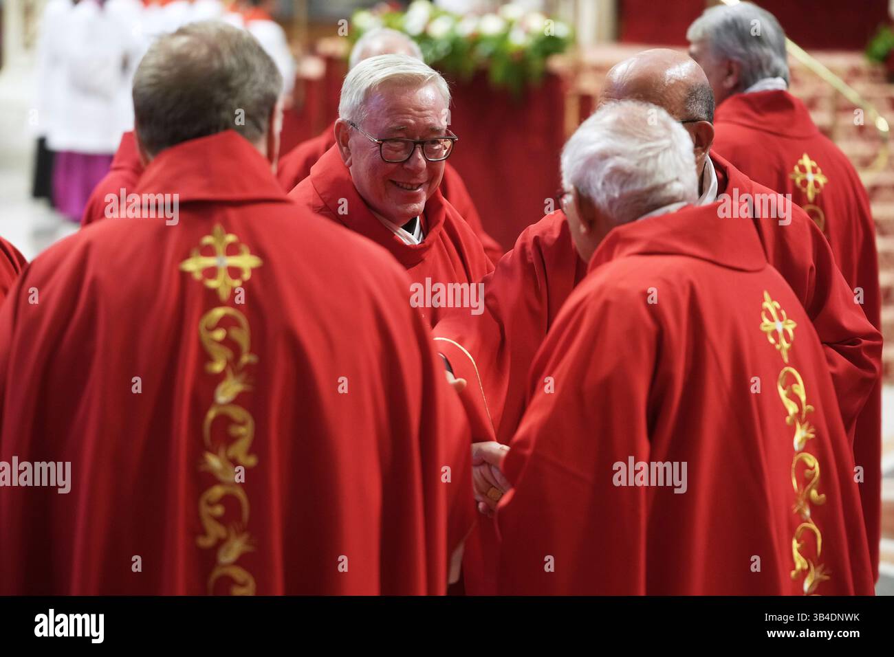 Cardinal Jean-Claude Hollerich attends a mass on the fifth of nine days ...