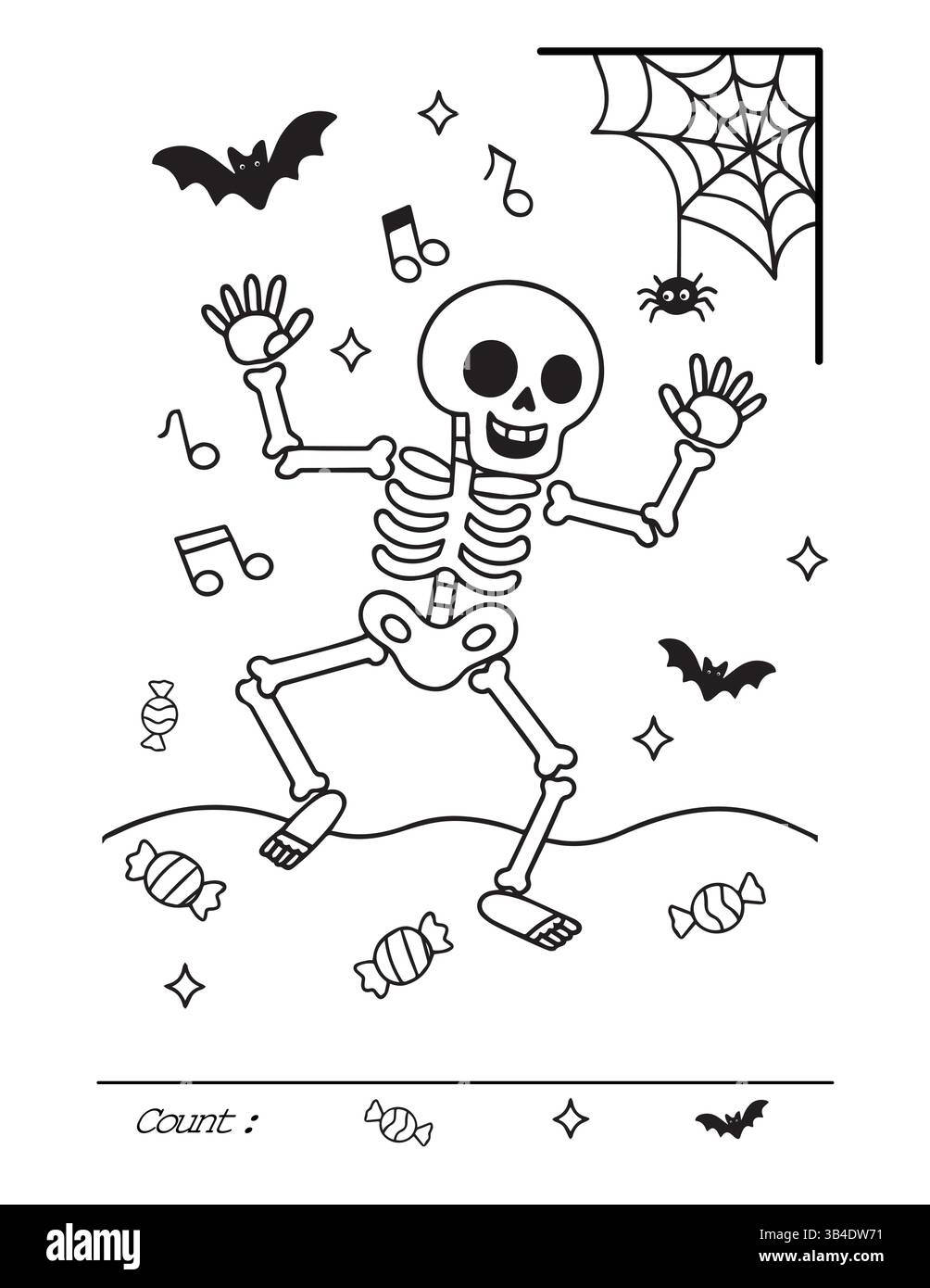 Printable Halloween coloring page for kids, preschool or kindergarten ...