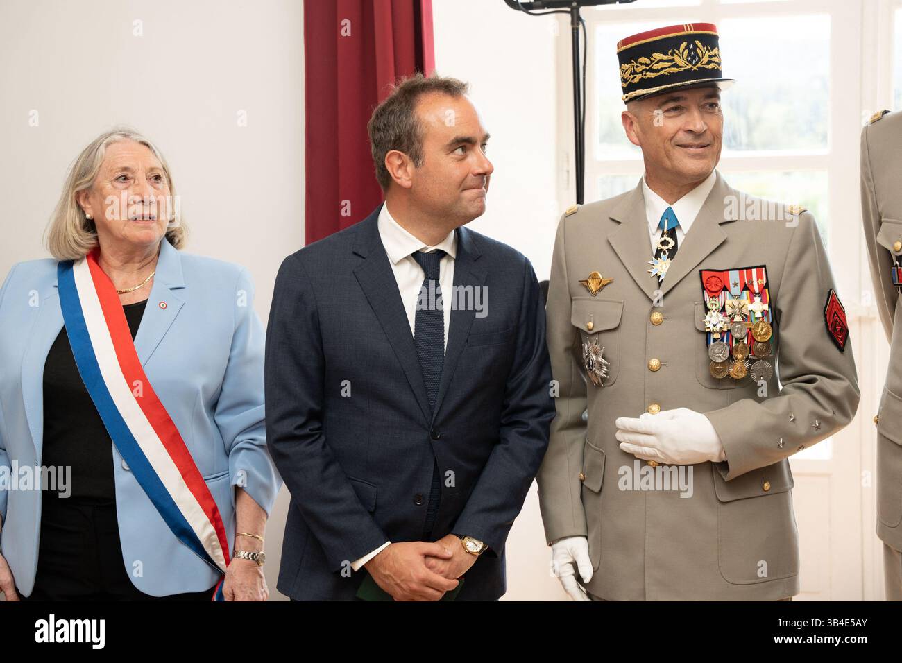 Aubagne, France. 30th Apr, 2025. Sebastien Lecornu, Minister of the ...