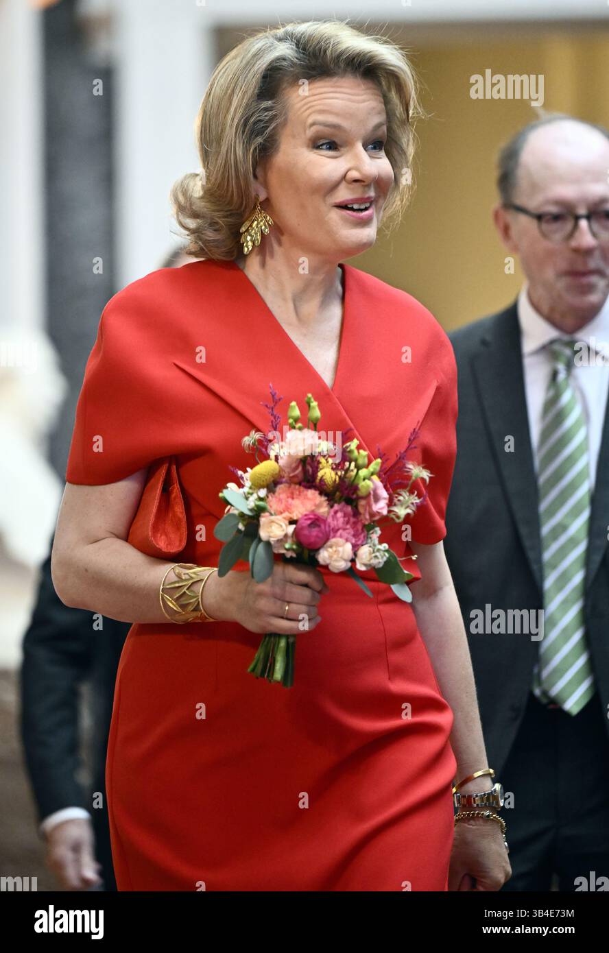 Brussels, Belgium. 30th Apr, 2025. Queen Mathilde of Belgium pictured ...